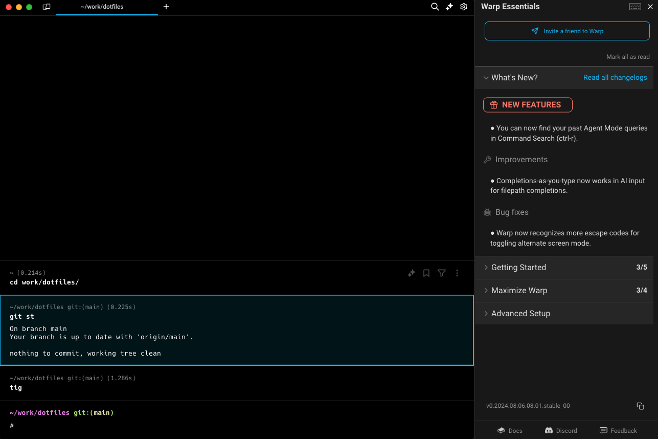 Mac環境構築ターミナル編「WezTerm」と「Warp」を試してみた - SunLTechLogs